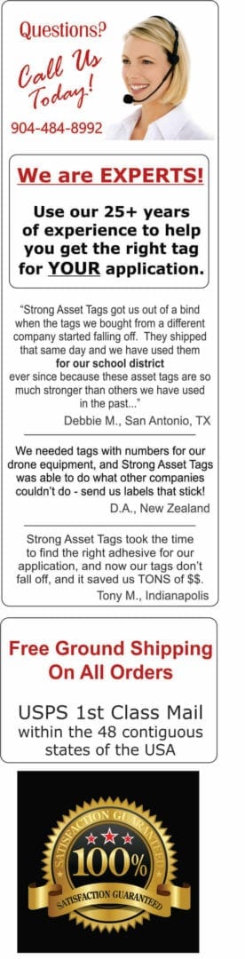 Permanent Labels For Equipment | Strong Asset Tags