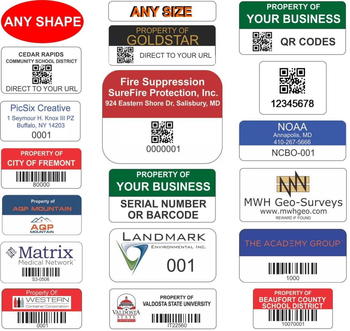QR Code Labels Strong Asset Tags QR Code Labels Strong Asset Tags